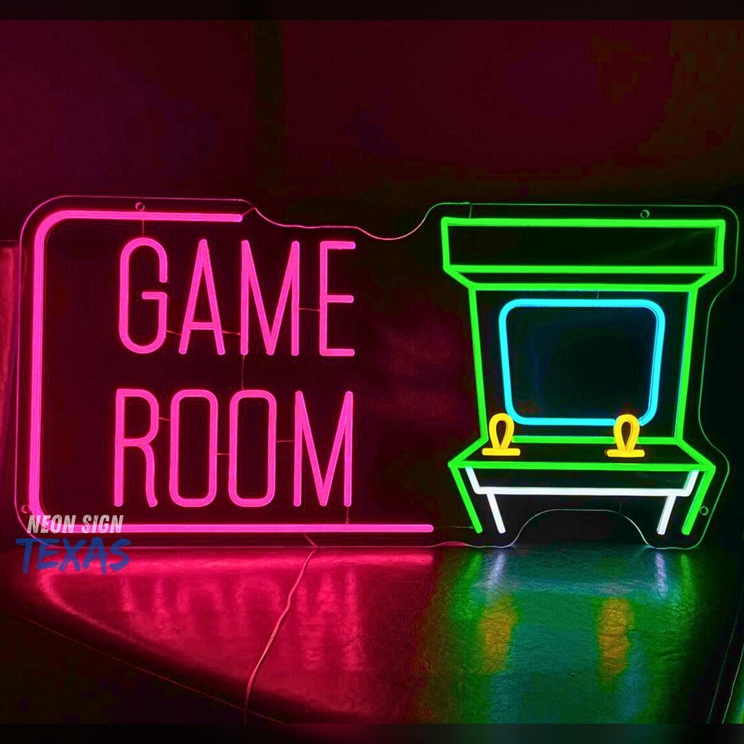 Arcade Neon Sign Game Room Neon Sign Custom Arcade Neon Sign Game Room ...