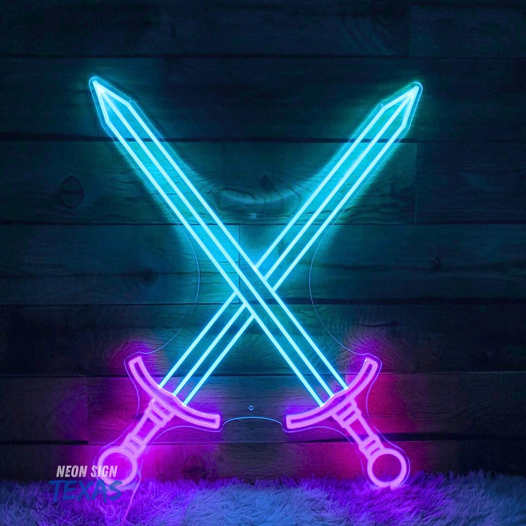 Sword Neon Sign, Game Room Sign, Movie Saber Led Neon Sign Sword ...