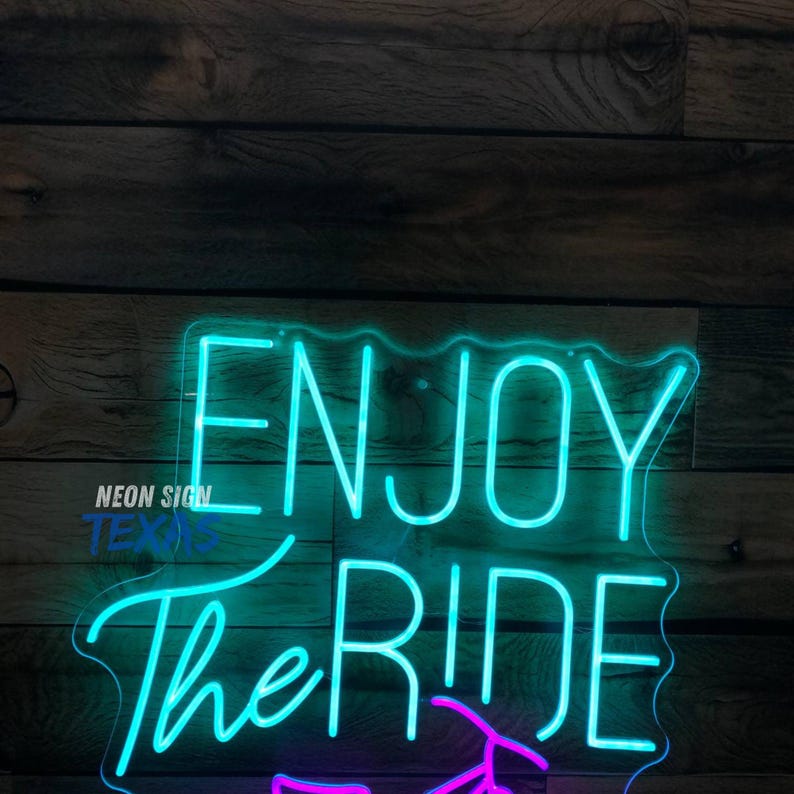 Enjoy the Ride Neon Sign Sport Neon Sign Fitness Neon Light Exercise ...