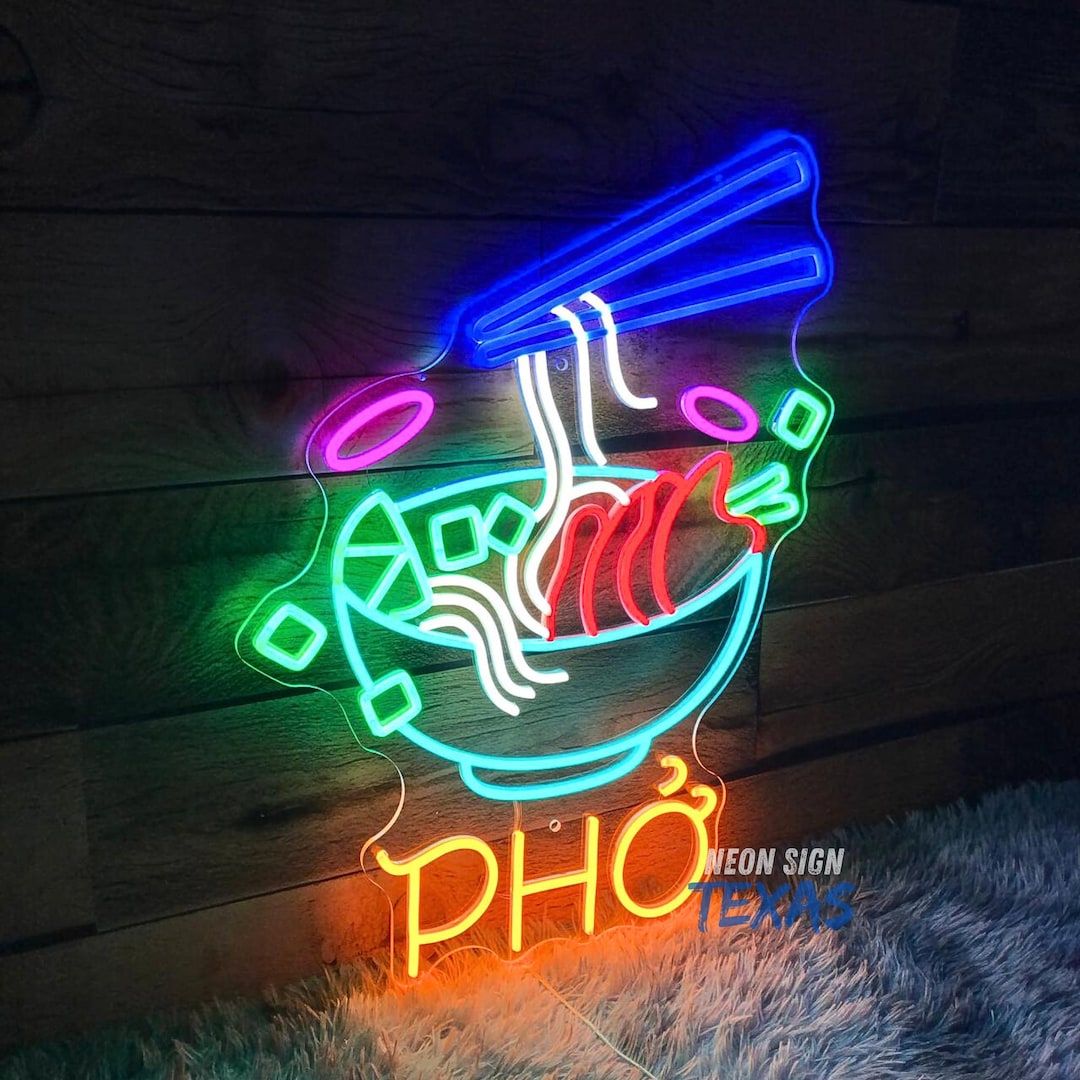 Pho Neon Sign, Vietnamese Cuisine Sign, Pho Decor Sign, Vietnamese Food ...