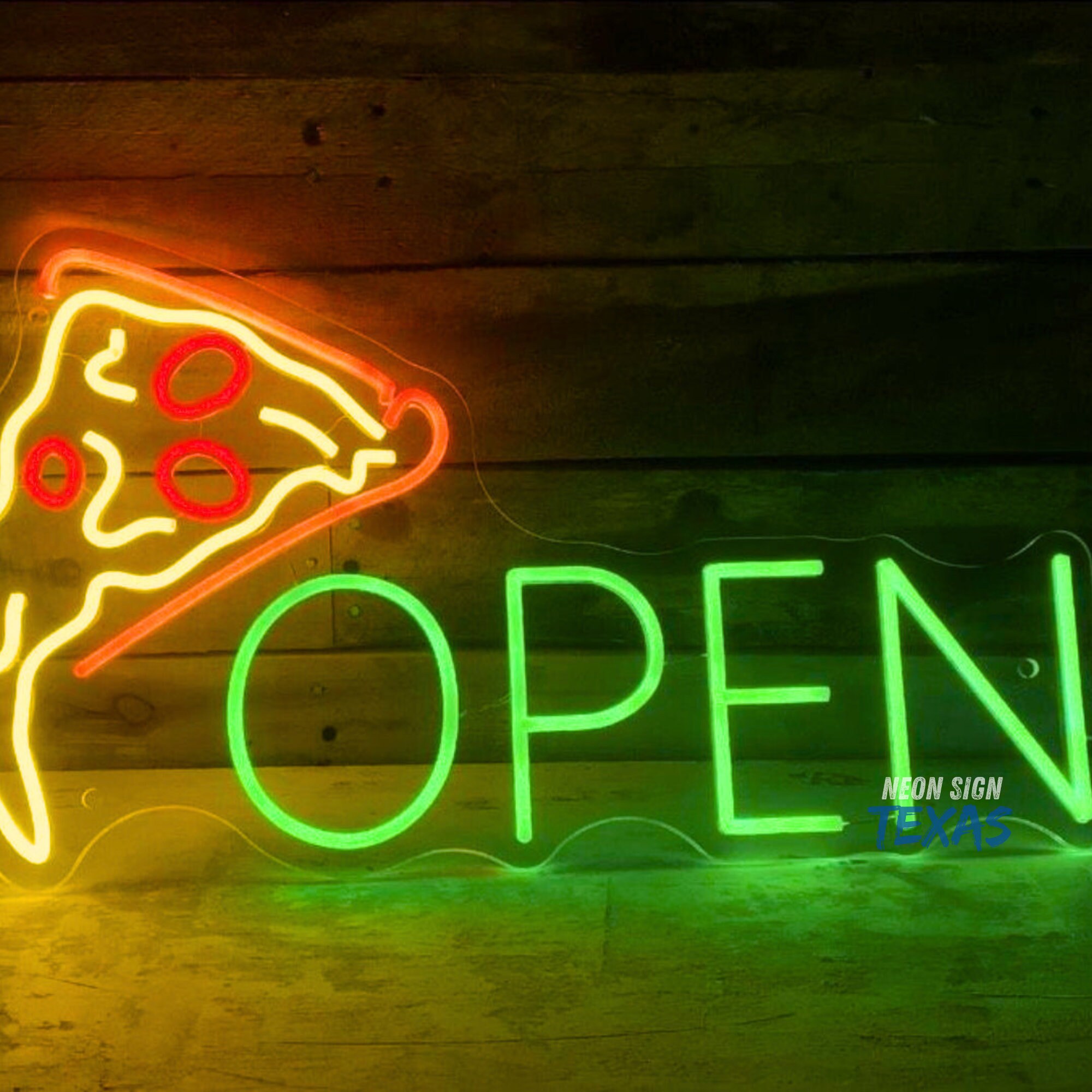 Pizza Neon Sign Open Pizza Sign, Restaurant Sign Kitchen Neon Sign Neon ...