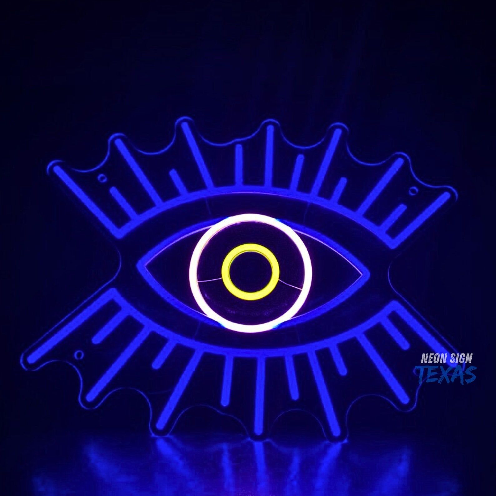 Evil Eye Neon Sign Anime Neon Sign Neon Sign Bedroom Good Luck Sign ...