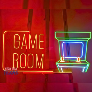 Arcade Neon Sign Game Room Neon Sign Custom Arcade Neon Sign Game Room ...