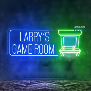 Arcade Neon Sign Game Room Neon Sign Custom Arcade Neon Sign Game Room ...