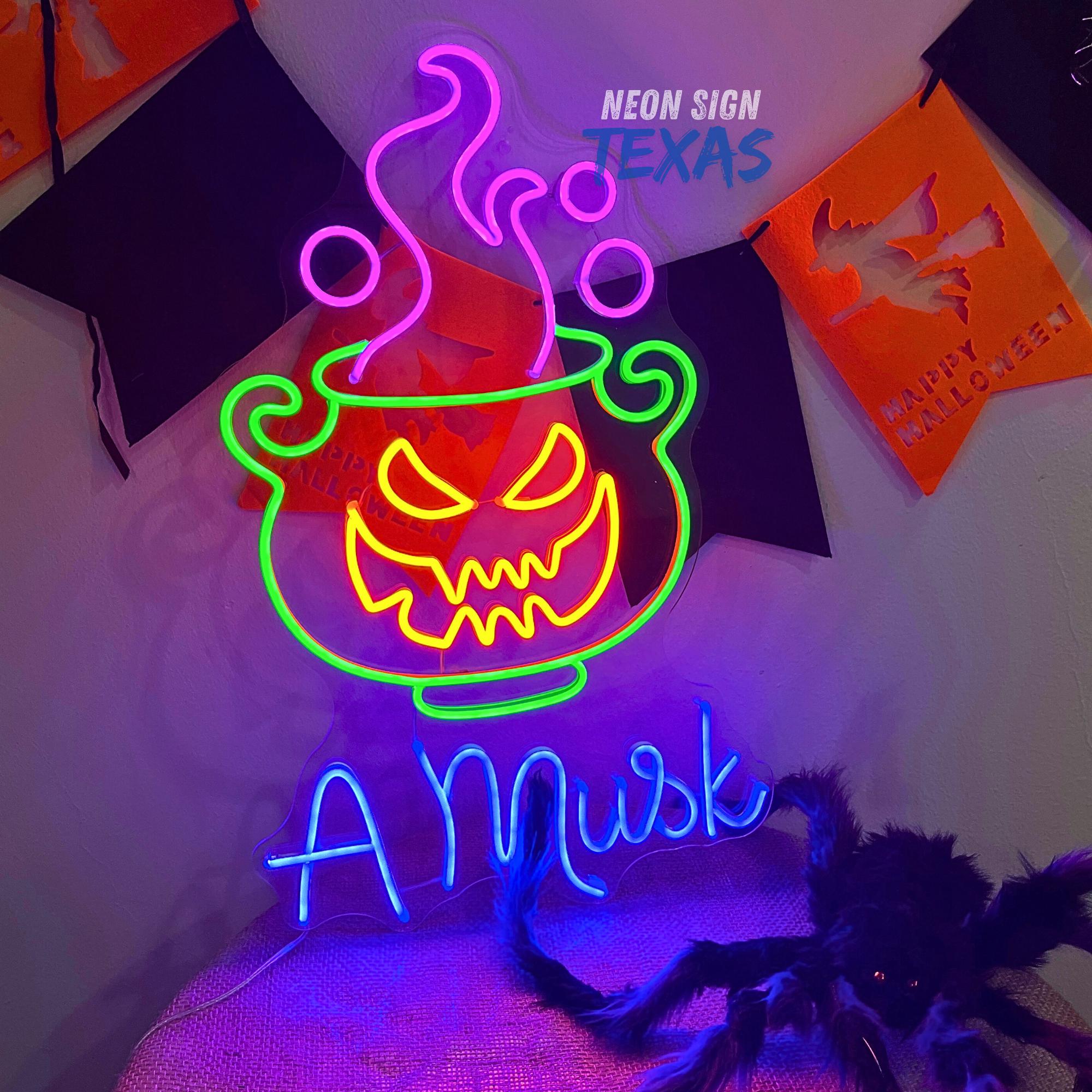 A Musk Neon Sign Witch's Brew LED Neon Halloween Decor Custom Neon Sign ...