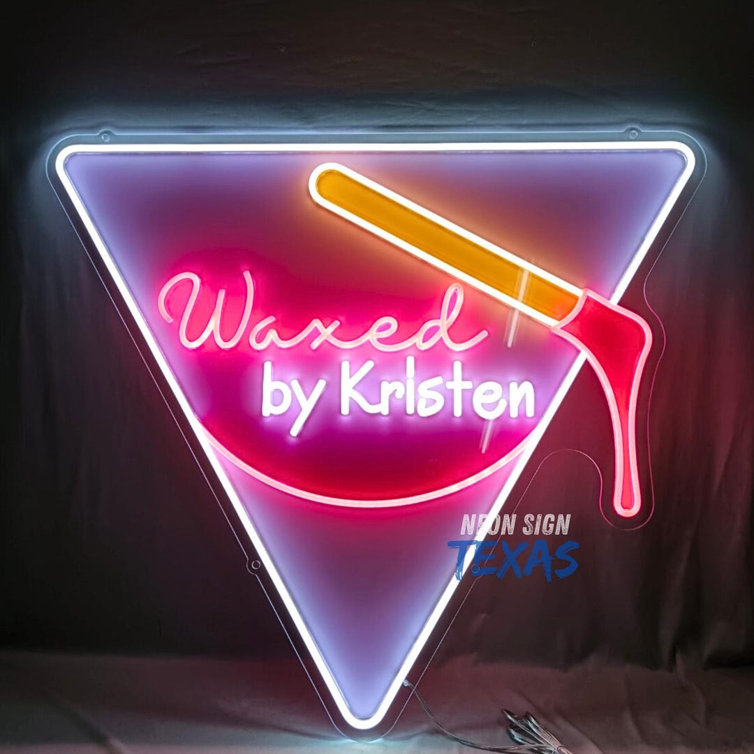 Custom Waxing Logo Business Neon Sign, Waxing Spa Neon Sign, Esthetics ...