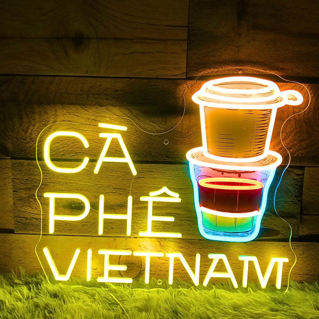 Cà Phê Việt Nam Neon Sign Ca Phe Vietnam LED Neon Vietnamese Coffee ...