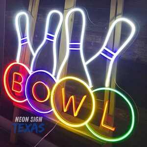 Bowling Neon Sign Bowling Decor Personalized Bowling Custom Neon Sign ...