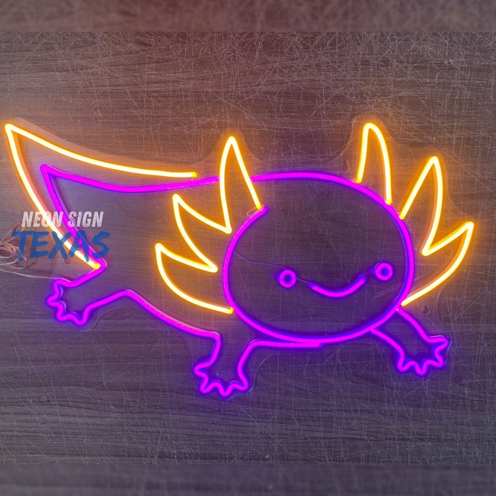 Cute Axolotl Neon Sign Axolotl Neon Light Hologram LED Light Axolotl ...