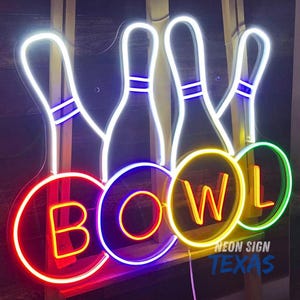 Bowling Neon Sign Bowling Decor Personalized Bowling Custom Neon Sign ...