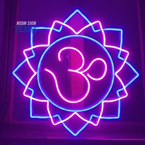 Om Symbol Neon Sign Om Namaste Neon Sign Yoga Symbol LED Neon Aum Wall ...