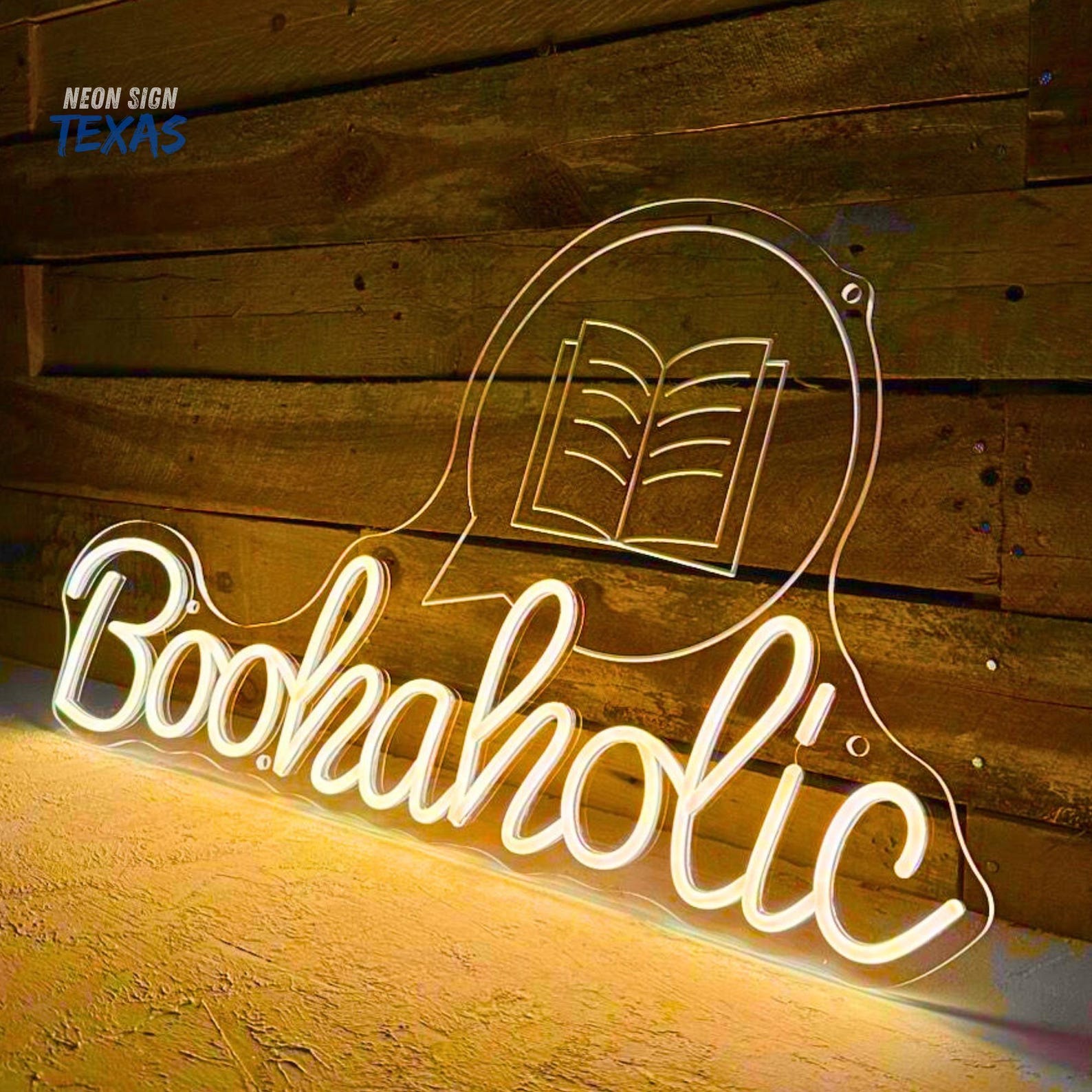 Bookaholic Neon Sign Book Enthusiast Neon Light Books Led Sign Book ...