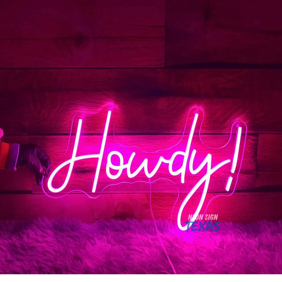 Howdy Neon Sign Cowgirl Neon Sign Cowboy Neon Sign Howdy Light Sign ...