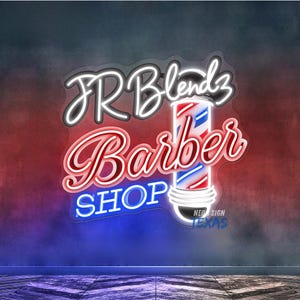 Barber Shop Neon Sign Custom Barber Shop Name Sign Barber Neon Light ...