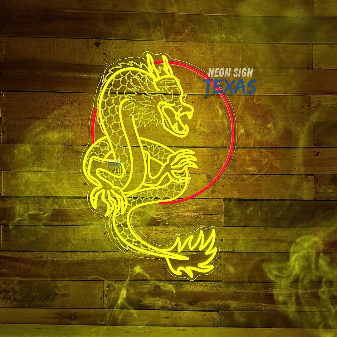 Dragon Neon Sign Chinese Dragon LED Neon Neon Chinese Dragon Sign Asia ...