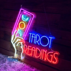 Tarot Readings Neon Sign, Astrology Tarot Sign, Tarot Cards Reading ...