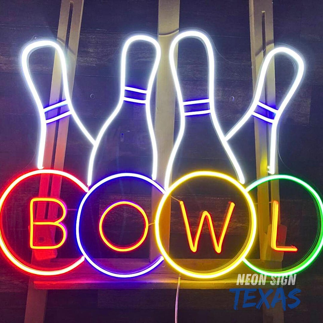 Bowling Neon Sign Bowling Decor Personalized Bowling Custom Neon Sign ...