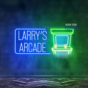 Arcade Neon Sign Game Room Neon Sign Custom Arcade Neon Sign Game Room ...