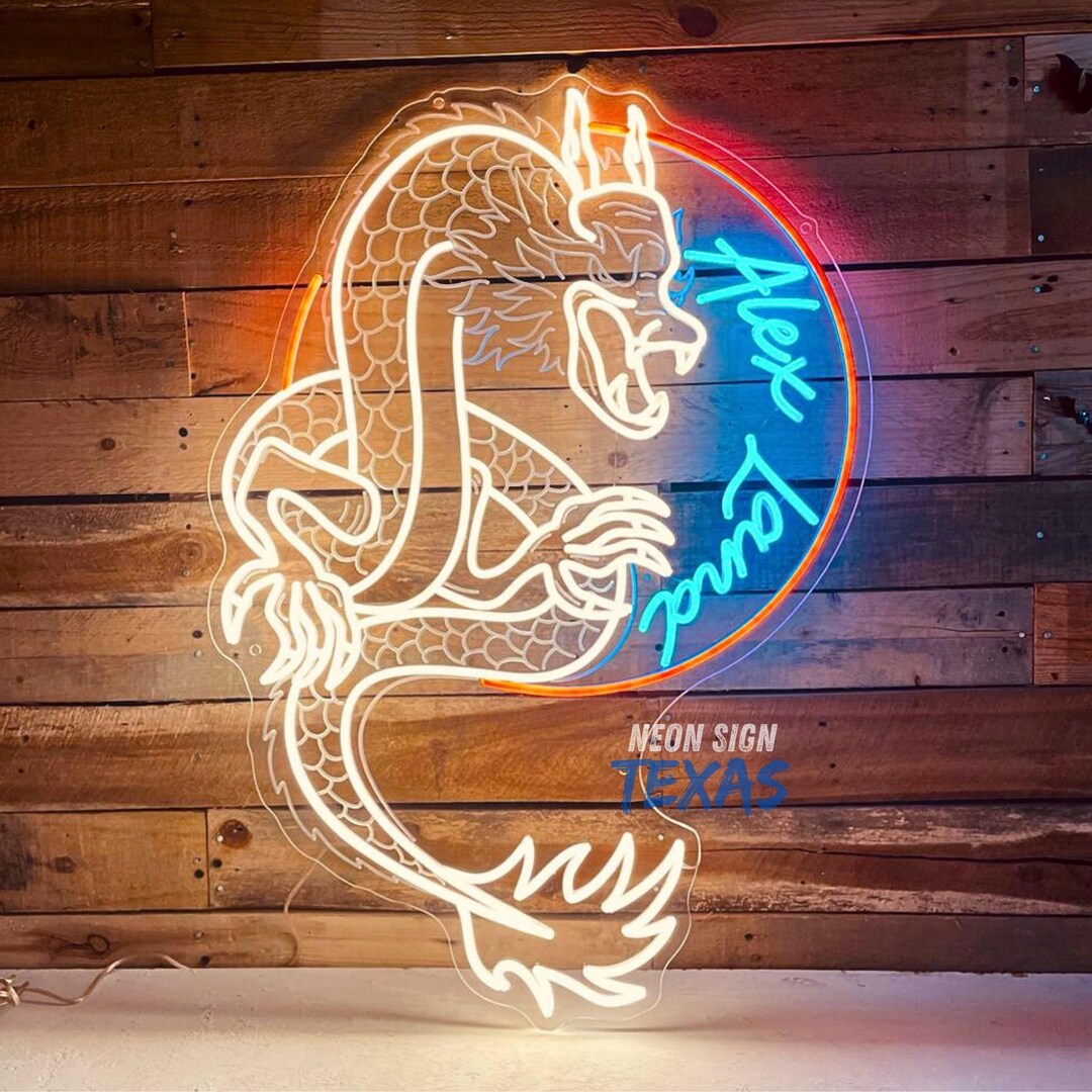 Chinese Dragon Custom Name Neon Sign Dragon LED Neon Sign Chinese ...