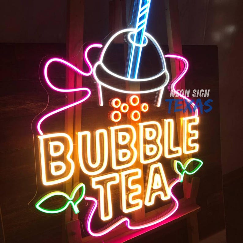 Bubble Tea Neon Sign, Milk Tea Led Sign, Birthday Gifts, Neon Sign Boba ...