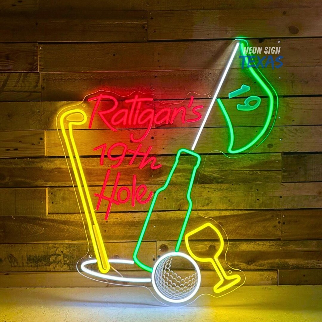 Custom 19th Hole Neon Sign the 19th Hole Neon Sign 19th Hole Golf Light ...
