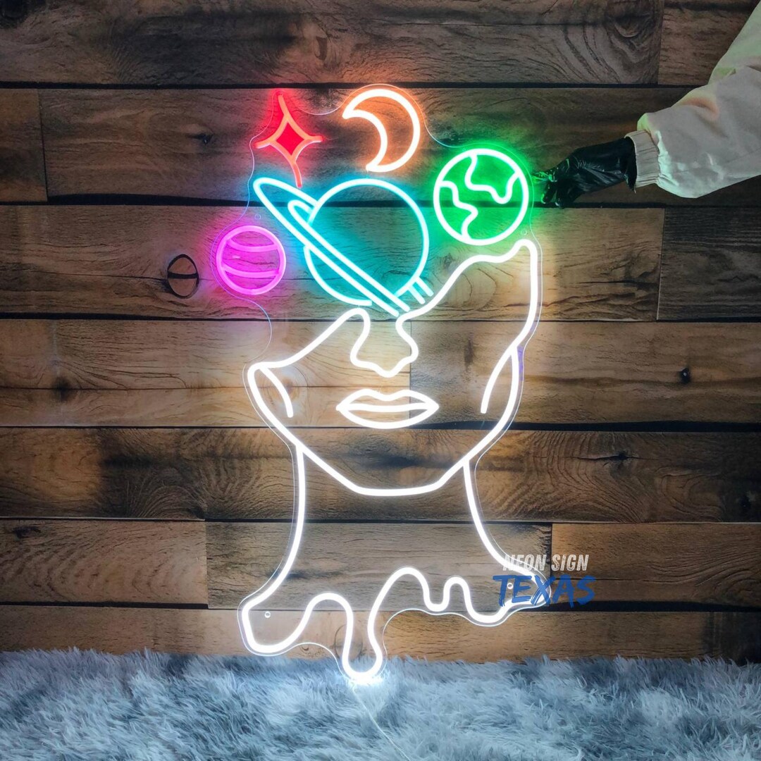 Custom Galaxy Brain Neon Sign, Brain Neon Sign, Personalized Neon Light ...