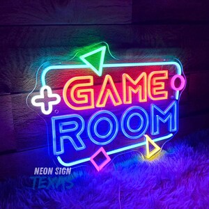 Game Room Sign, Game Room Decor Sign Custom, Party Wall Decor, Neon Led ...