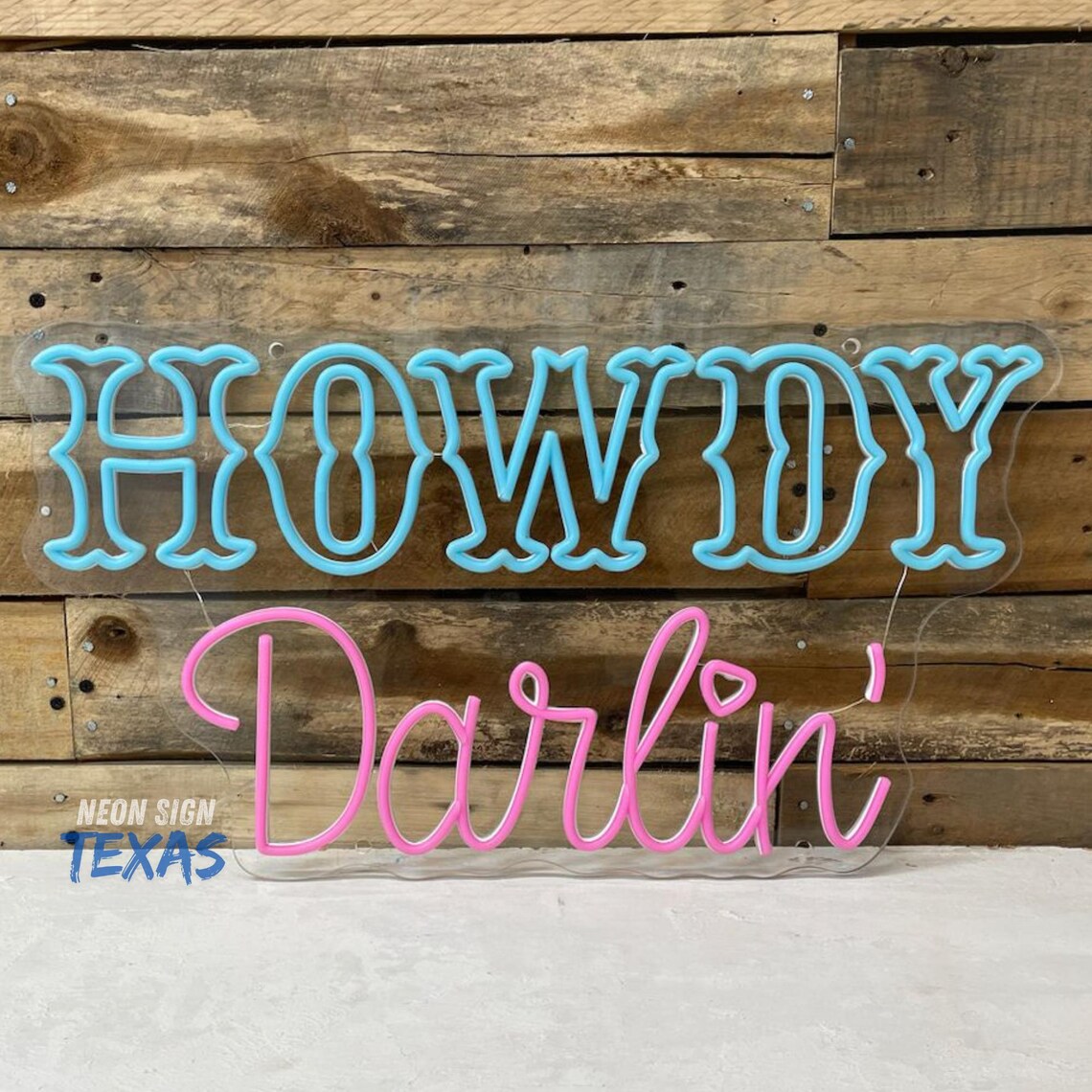 Howdy Darlin Neon Sign, Cowgirl Neon Sign, Cowboy Neon Sign, Howdy Neon ...