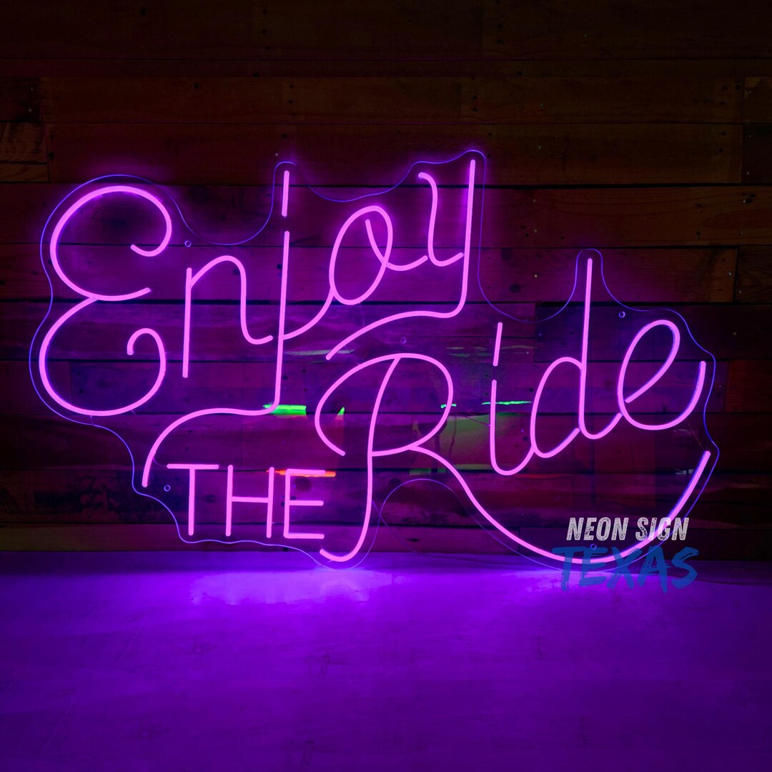 Enjoy the Ride Neon Sign, Sport Neon Sign, Fitness Neon Light, Gym Sign ...