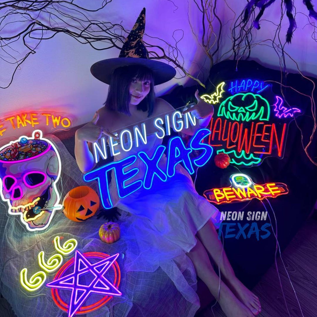 Halloween Custom Neon Sign, Halloween Decor Sign, Pumpkin Neon Sign ...