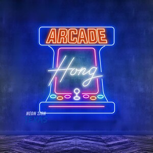 Arcade Neon Sign Game Room Neon Sign Custom Arcade Neon Sign Game Room ...