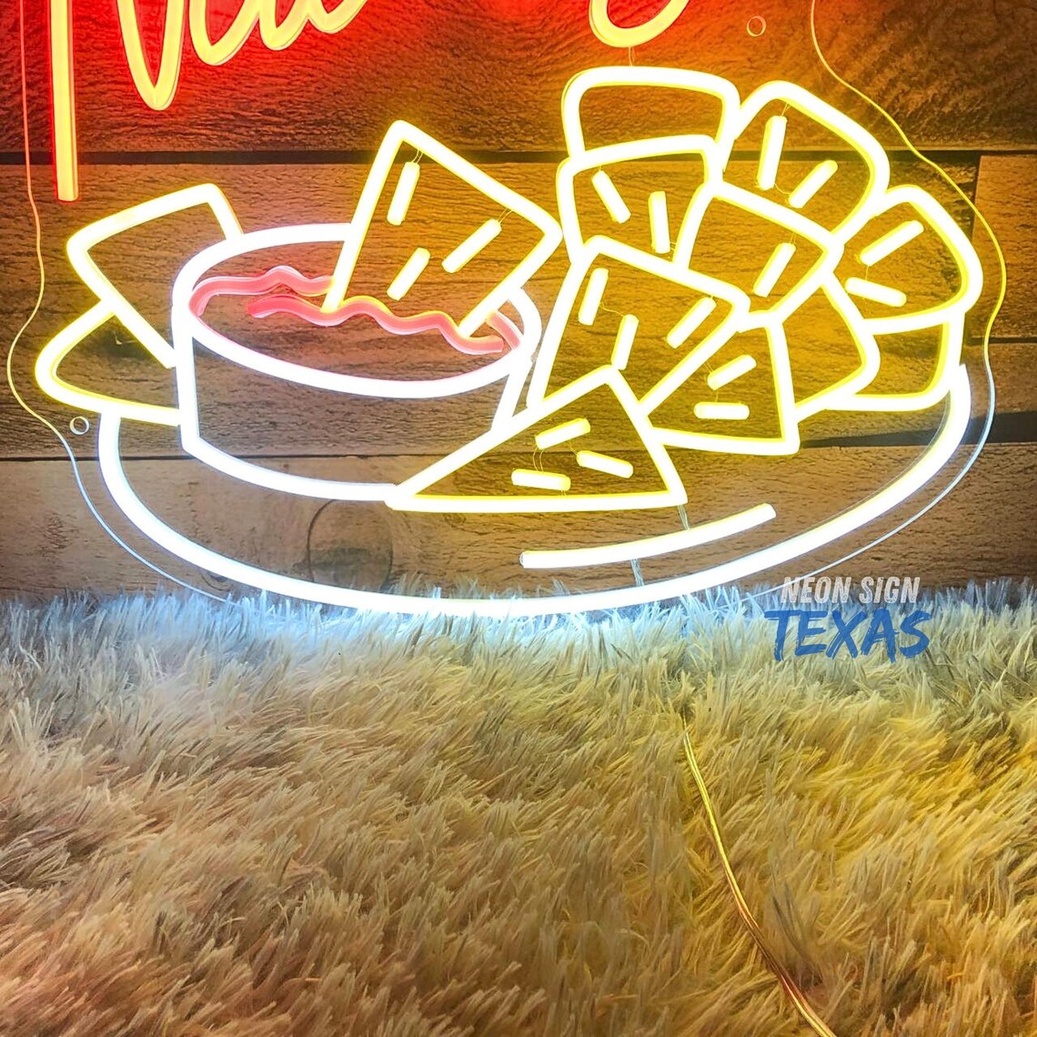 Nachos Neon Sign, Cheese Sauce Neon Light, Mexican Nachos Light Sign ...