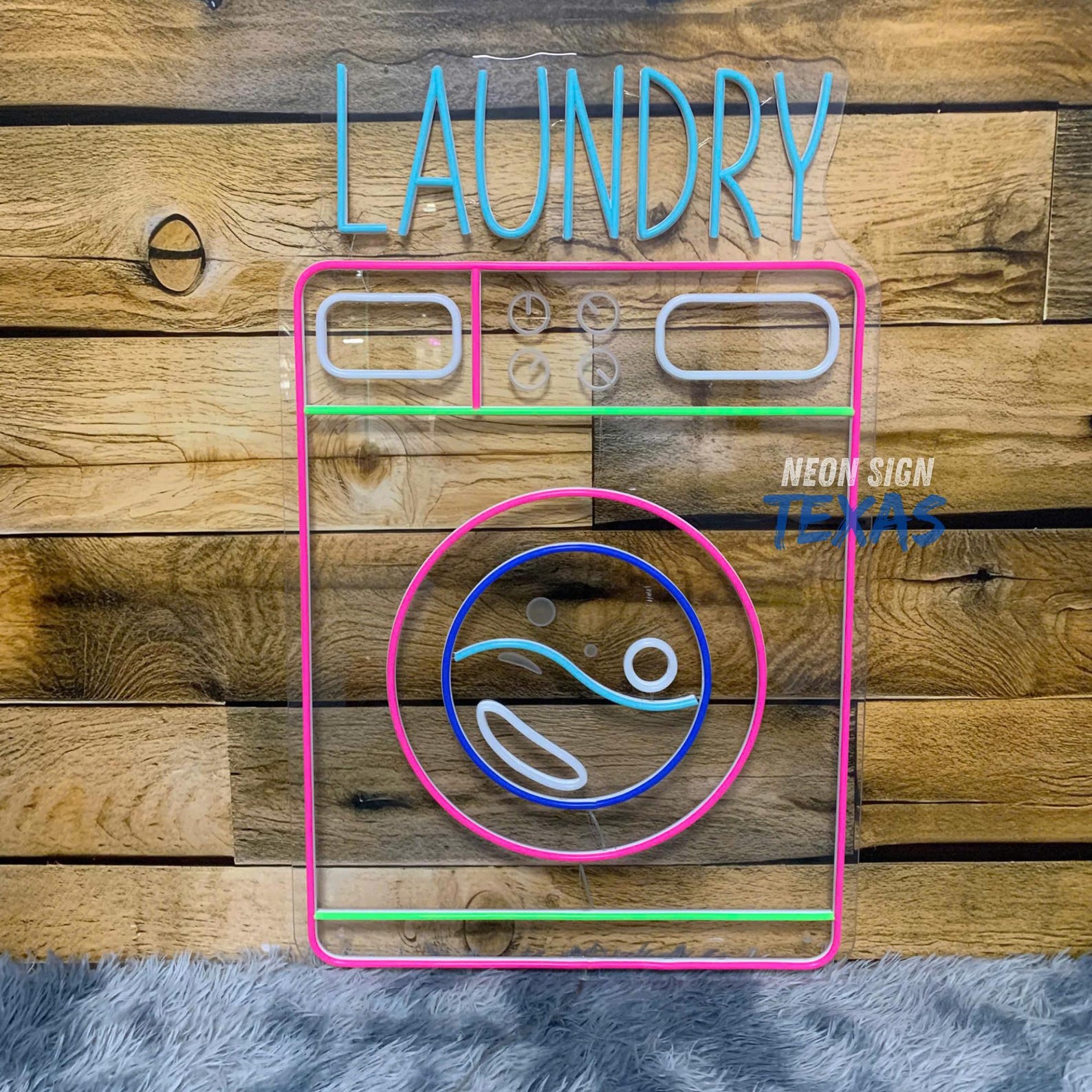 Laundry Neon Sign Laundromat Led Neon Sign Washing Machine Light Sign ...