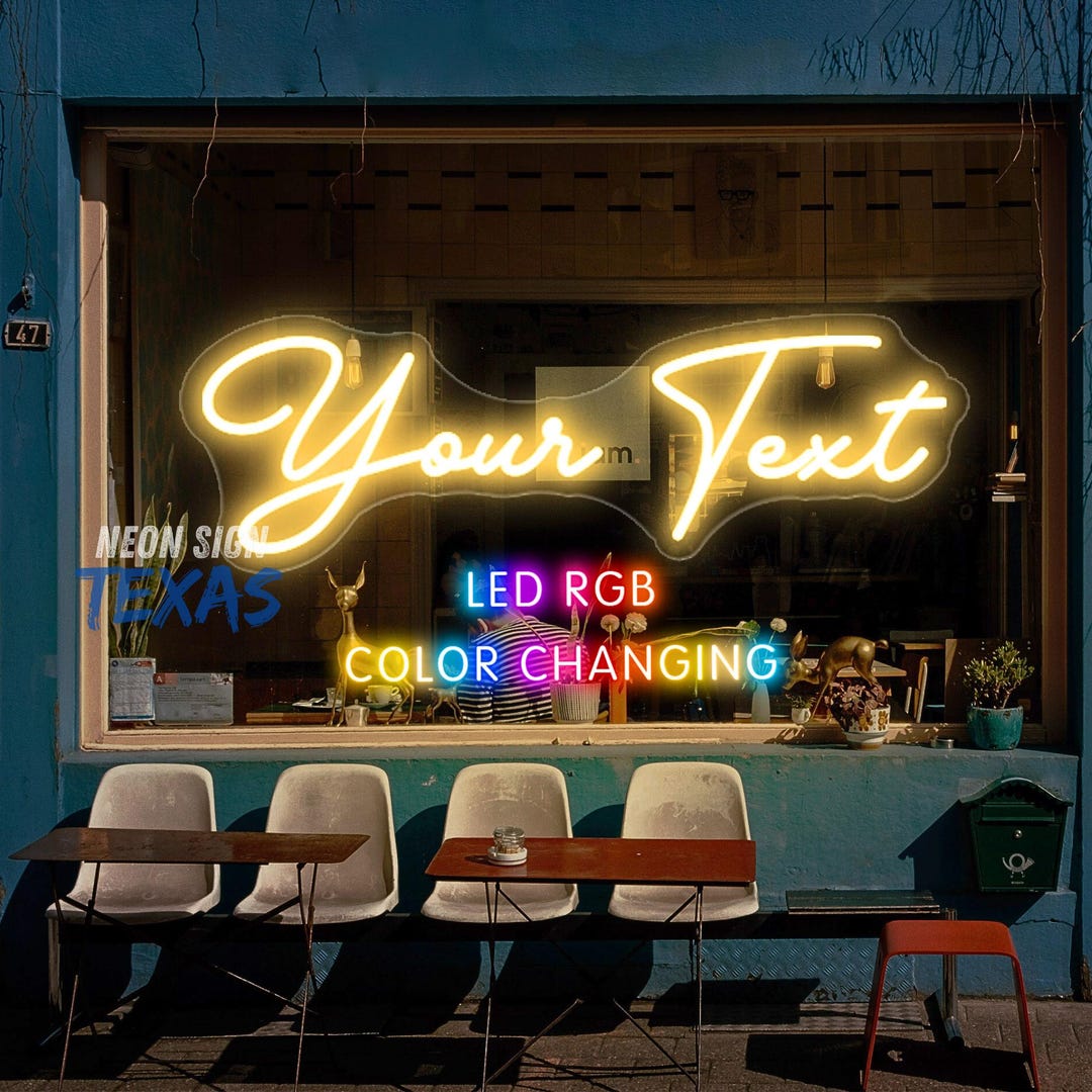 Custom Color Changing Neon Sign RGB Neon Sign Custom RGB Neon Sign ...