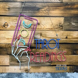 Tarot Readings Neon Sign, Astrology Tarot Sign, Tarot Cards Reading ...
