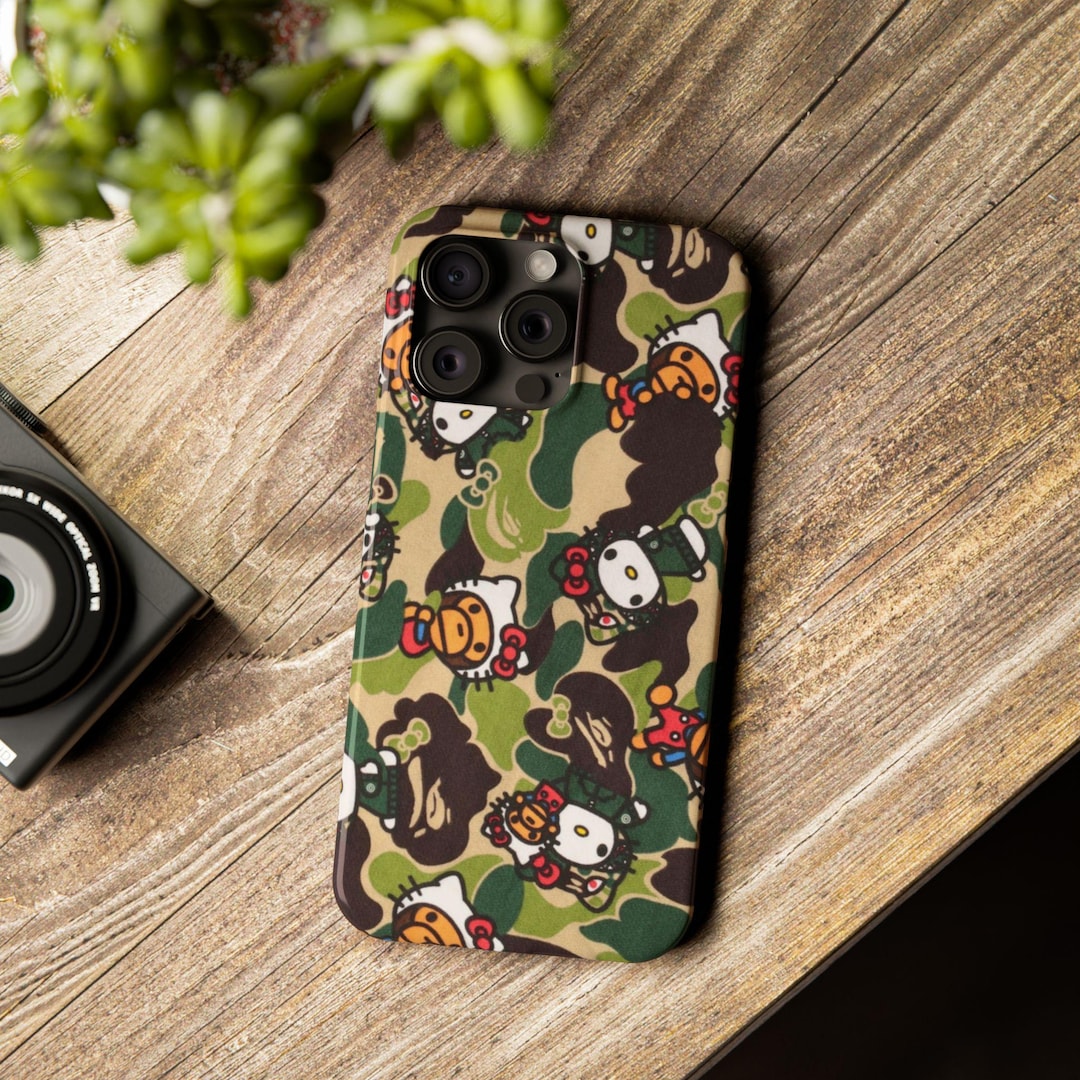 Hello Kitty Bape Phone Case iPhone 15 Pro Max, iPhone 15 Pro, iPhone 15 ...