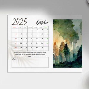 2025 Monthly Catholic Calendar Printable Landscape, Monthly Wall ...