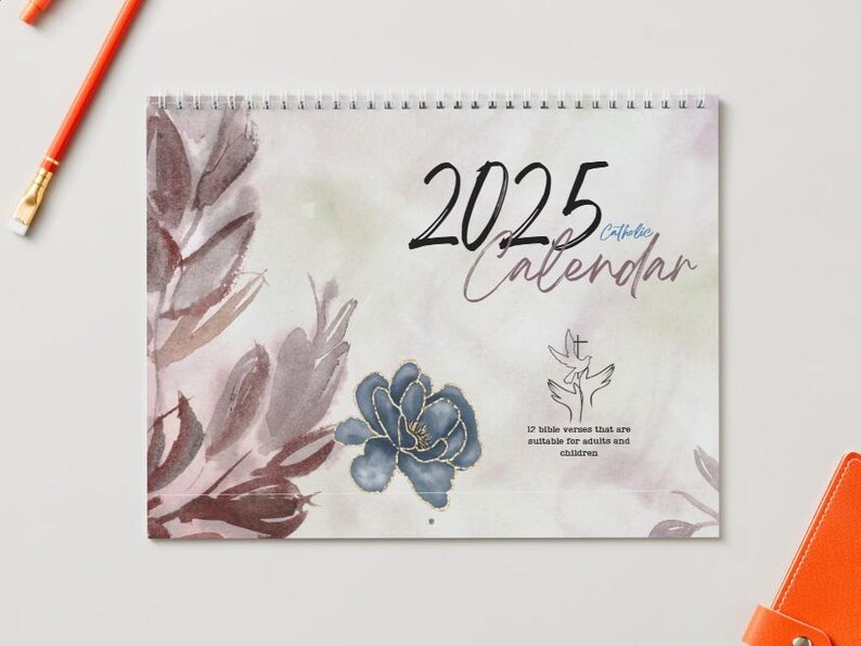 2025 Monthly Catholic Calendar Printable Landscape, Monthly Wall ...