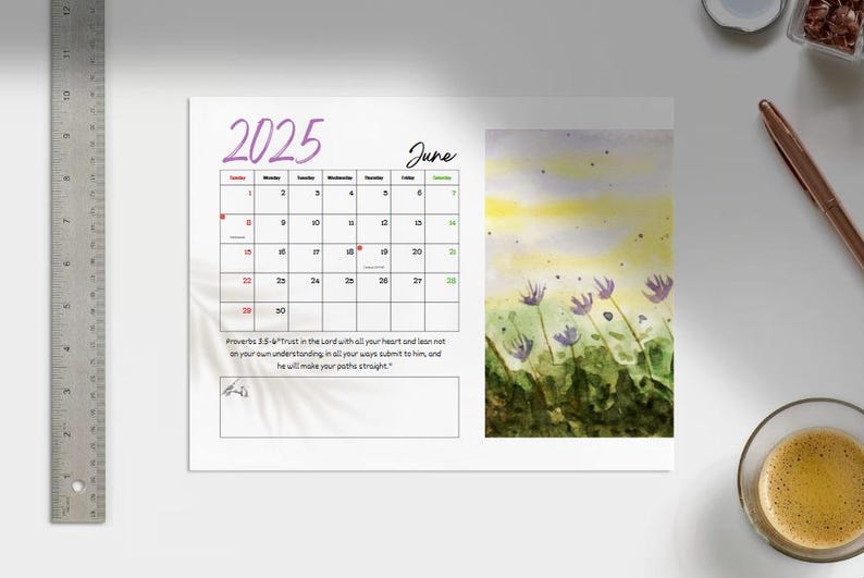 2025 Monthly Catholic Calendar Printable Landscape, Monthly Wall ...