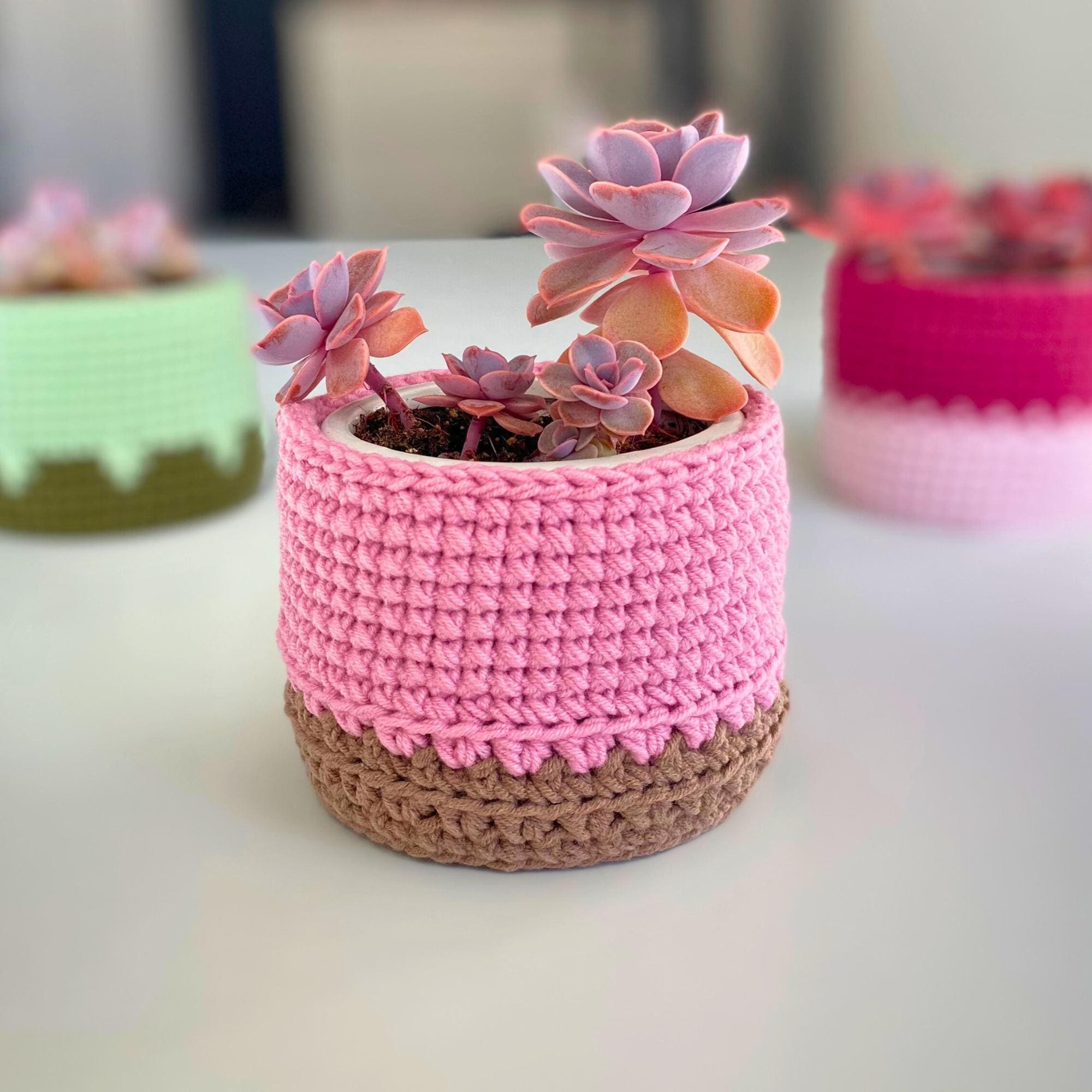 Crochet Planter Pattern Set – 3 Plant Pot Covers, Succulent Planter PDF ...