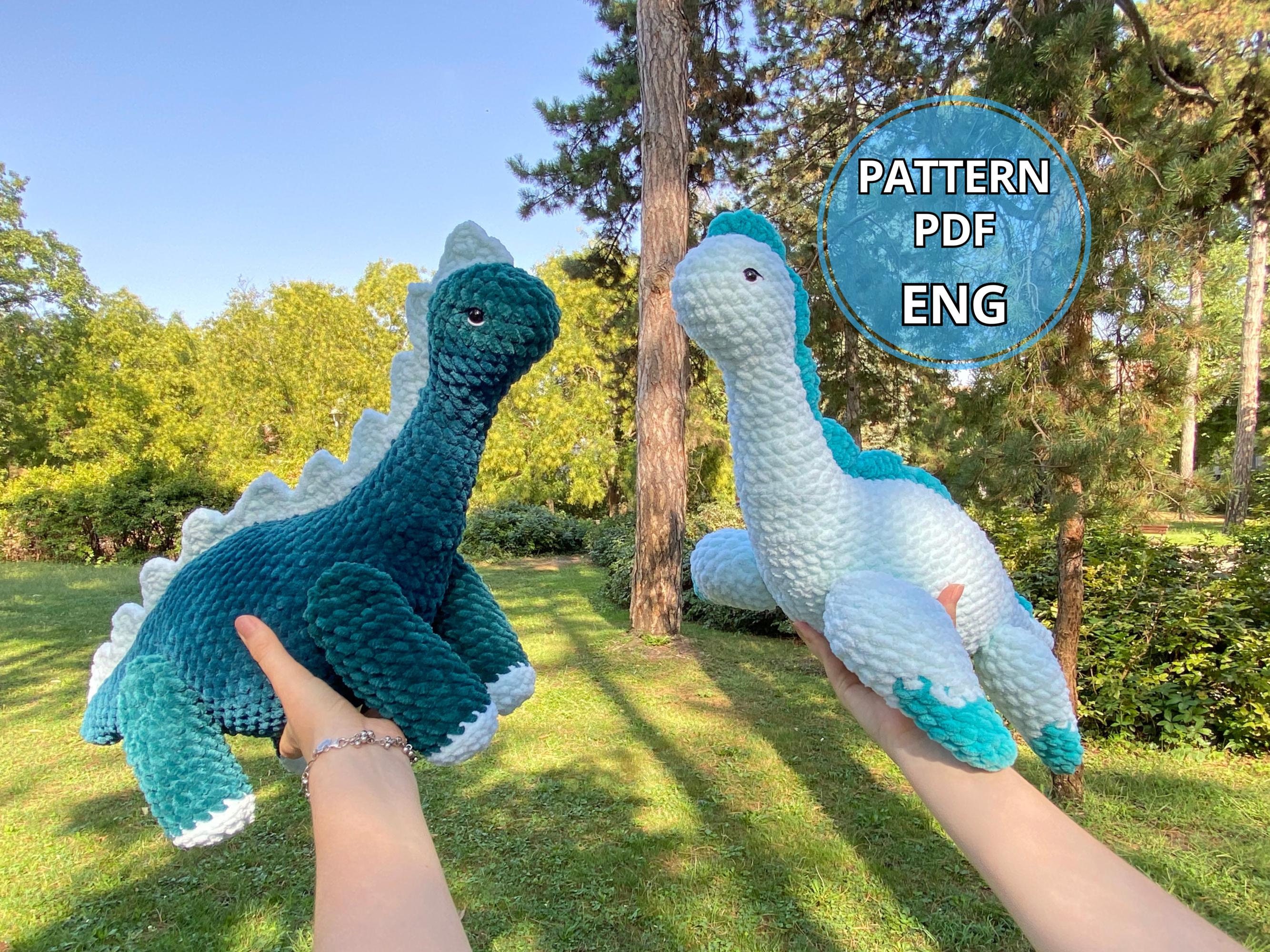 Dinosaur Crochet Pattern Bundle | Amigurumi T-rex, Plesiosaur ...