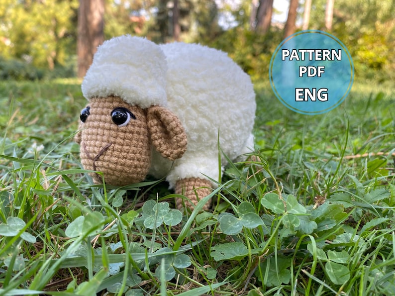 Crochet Sheep Pattern PDF English - Amigurumi Lamb Tutorial - Farm ...