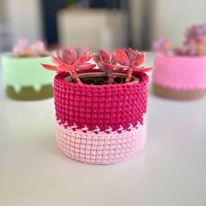 Crochet Planter Pattern Set – 3 Plant Pot Covers, Succulent Planter PDF ...