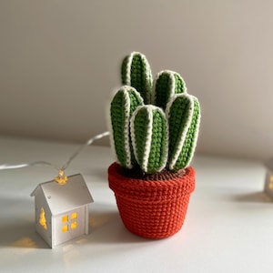 Crochet Cactus, Potted Flower, Crochet Succulent, Pot Plant Pattern PDF ...