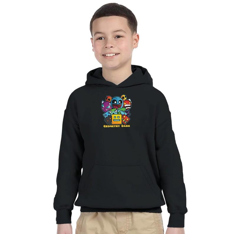 Kids Geometry Dash Hoodie - Etsy