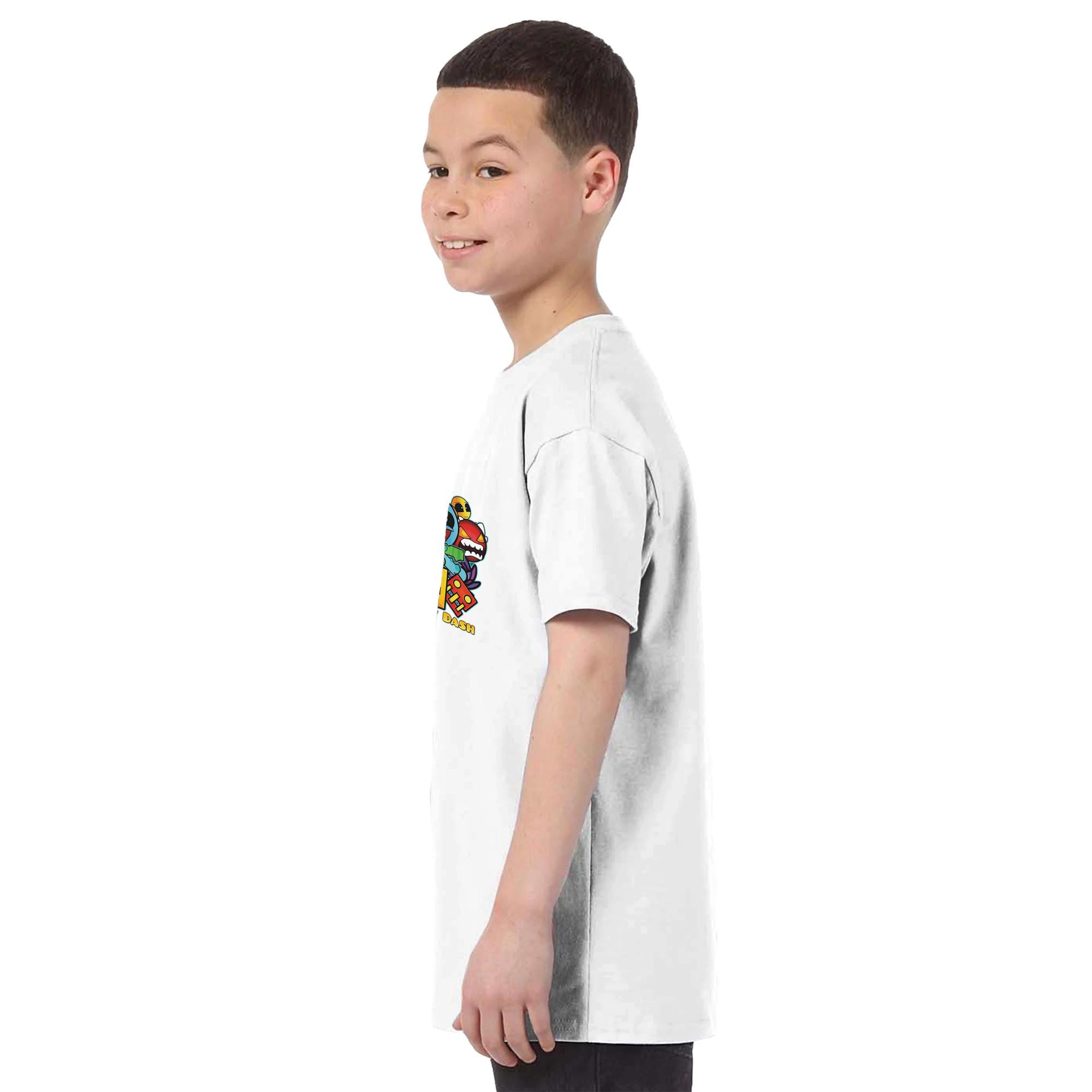 Kids Geometry Dash T-shirt | Children's Gaming Merchandise | Colorful ...