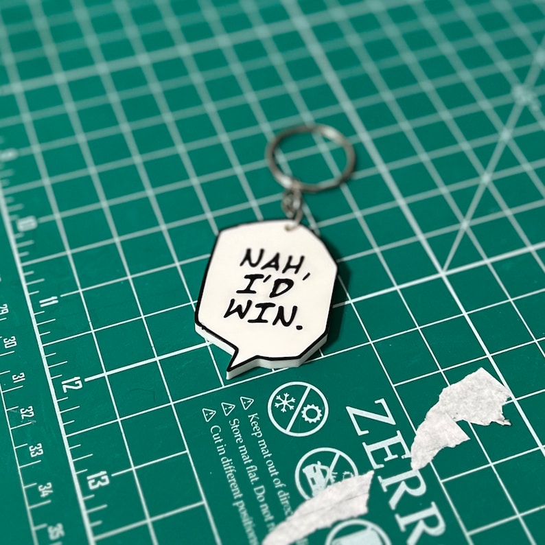 Nah Id' Win Keychain, Jujustu Kaisen Gojo Satoru Speech Bubble Keychain ...