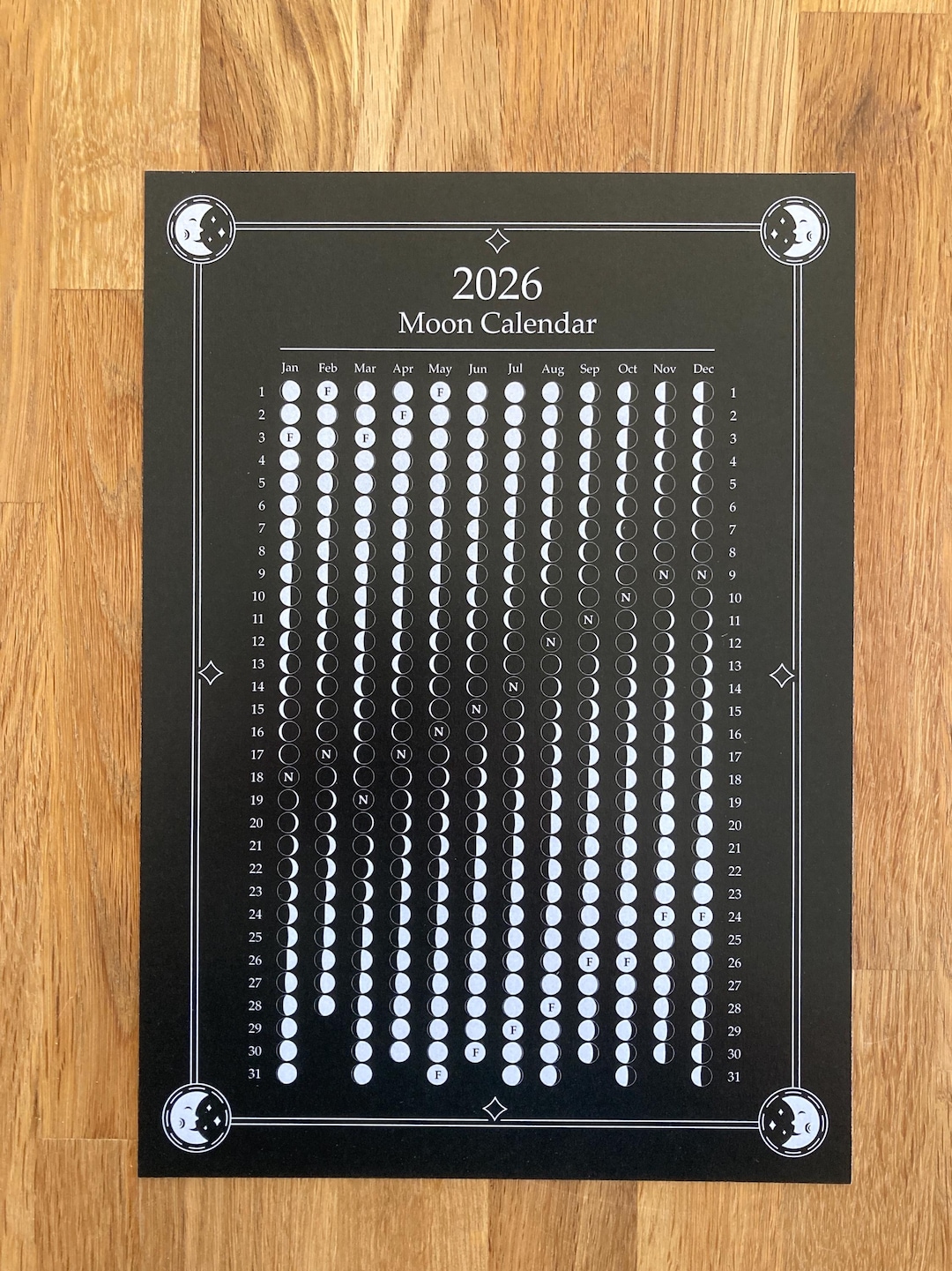 2026 Moon Calendar, UK. Lunar Calendar 2026, United Kingdom, Northern ...