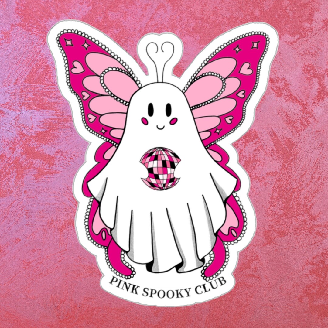 Pink Spooky Club Sticker | Chappell Roan Inspired Laptop Decal - Etsy
