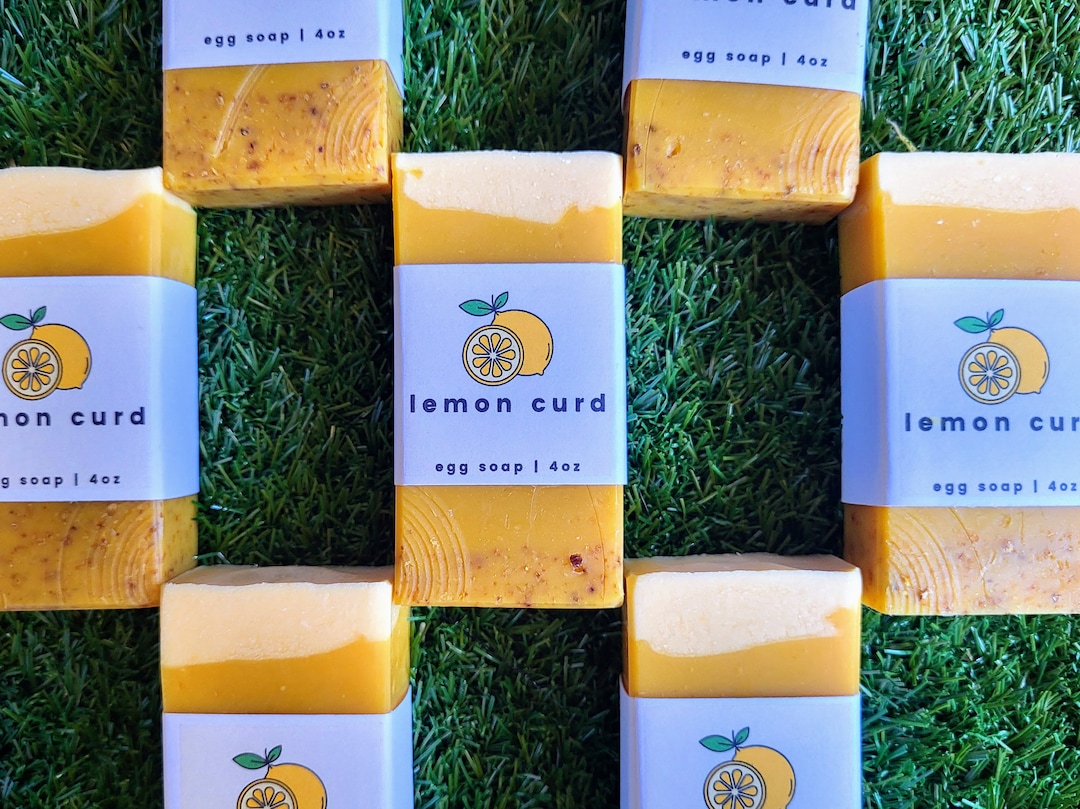 Creamy Lemon Curd Soap With Shea and Cocoa Butter and Eggs Handmade ...